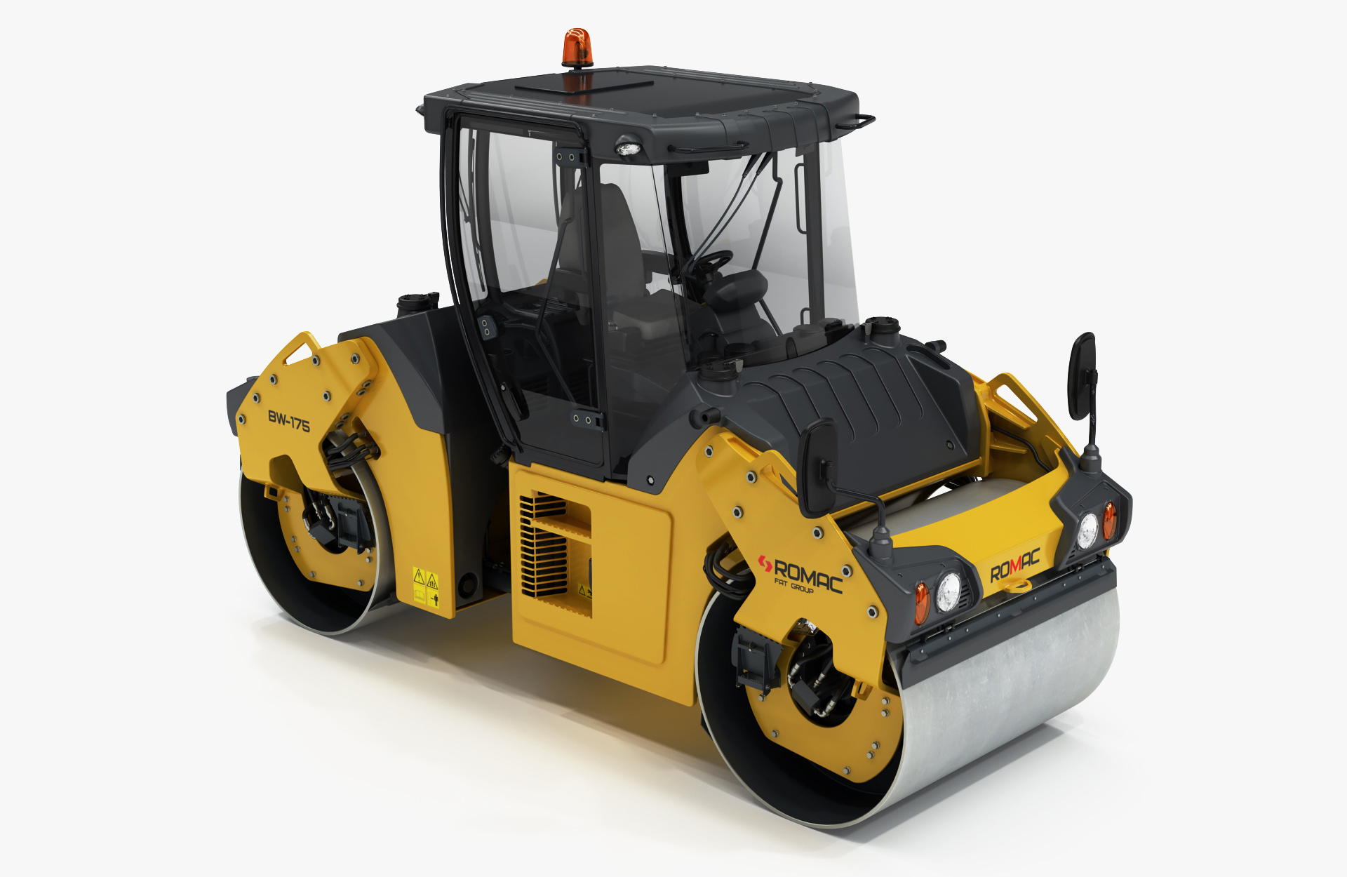 hamm-hd90 articulated tandem roller 3d 3ds