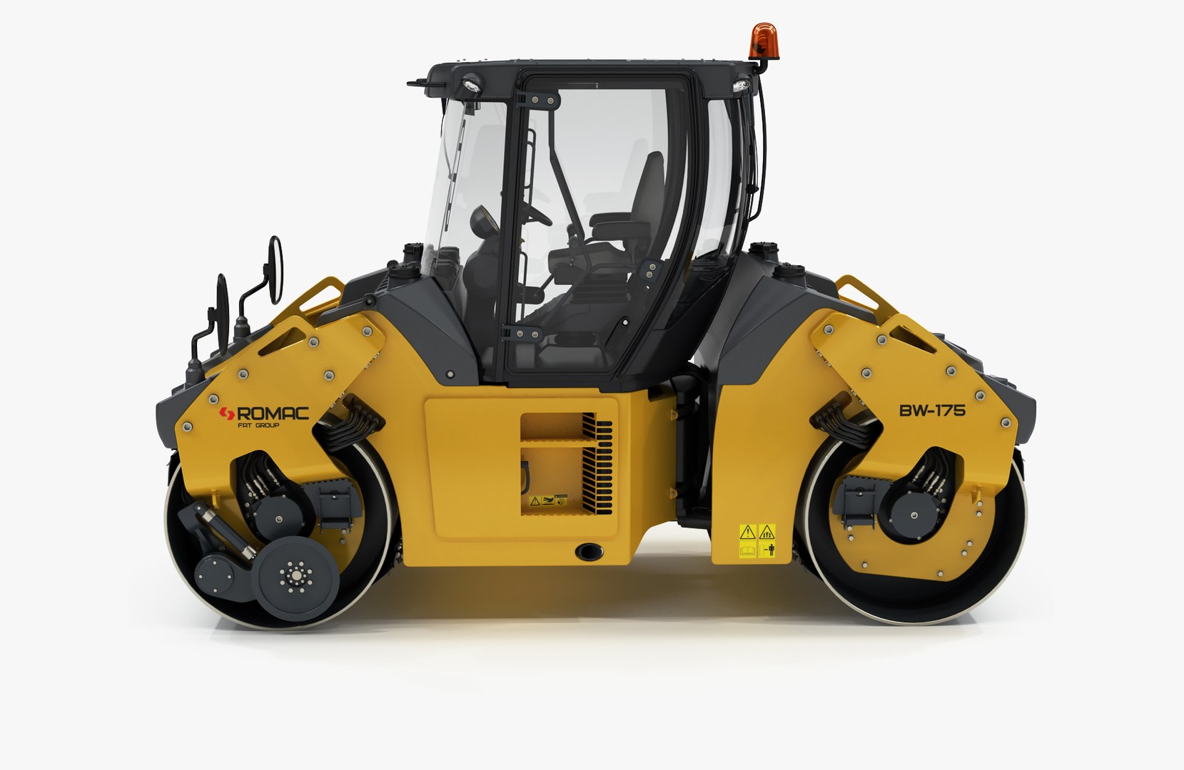 Hamm-hd90 Articulated Tandem Roller 3d 3ds