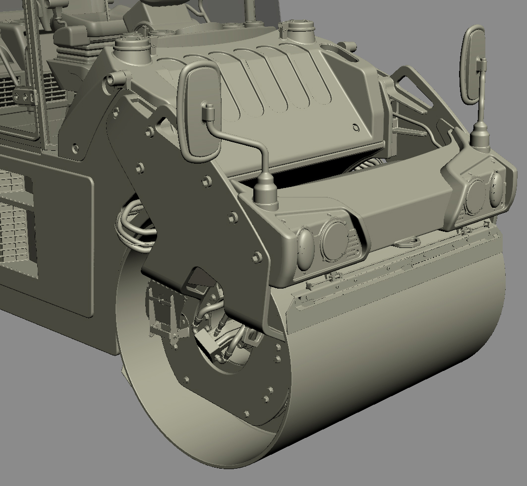 modelo 3d Rodillo tándem articulado HAMM-HD90 - TurboSquid 812923