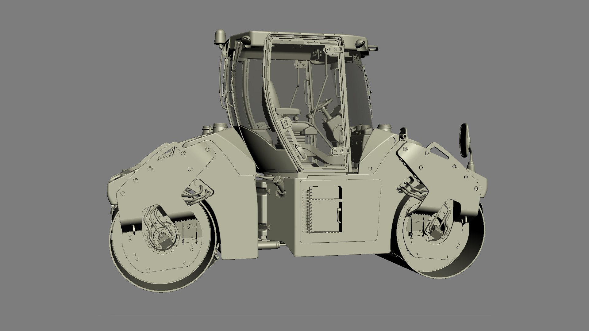 Hamm-hd90 Articulated Tandem Roller 3d 3ds