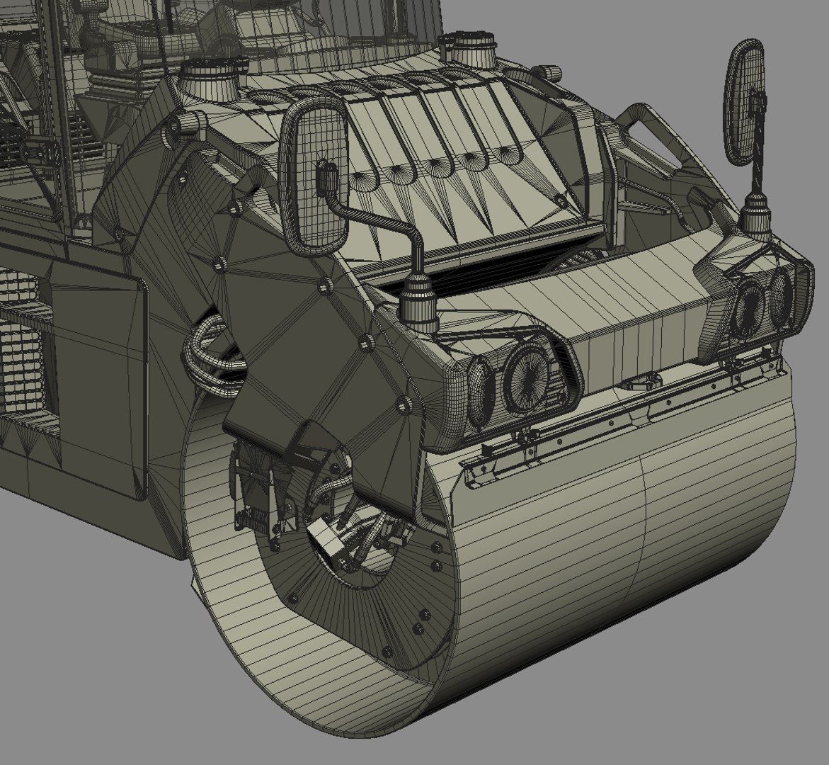 hamm-hd90 articulated tandem roller 3d 3ds