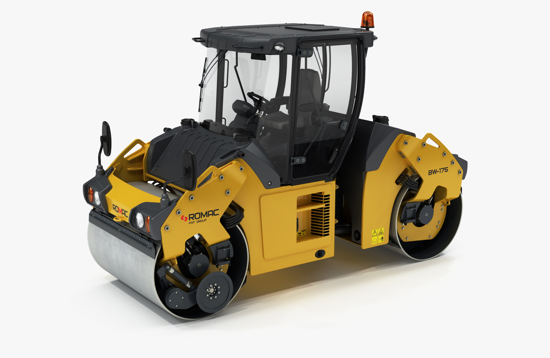 hamm-hd90 articulated tandem roller 3d 3ds