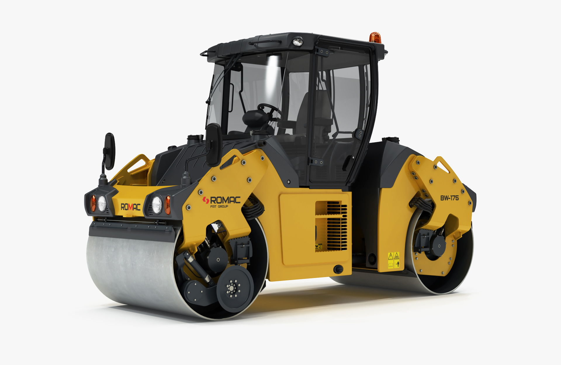 hamm-hd90 articulated tandem roller 3d 3ds