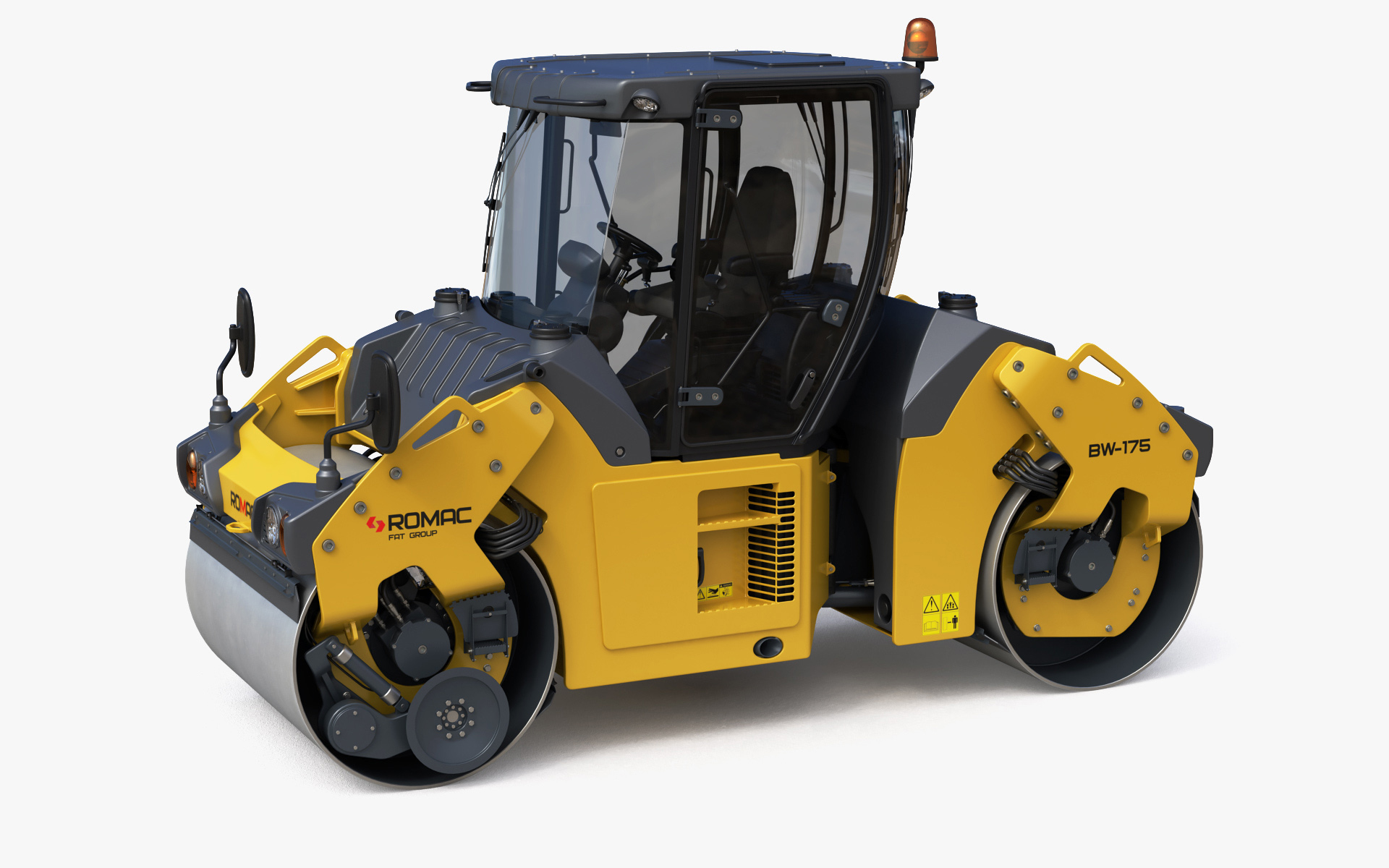 hamm-hd90 articulated tandem roller 3d 3ds