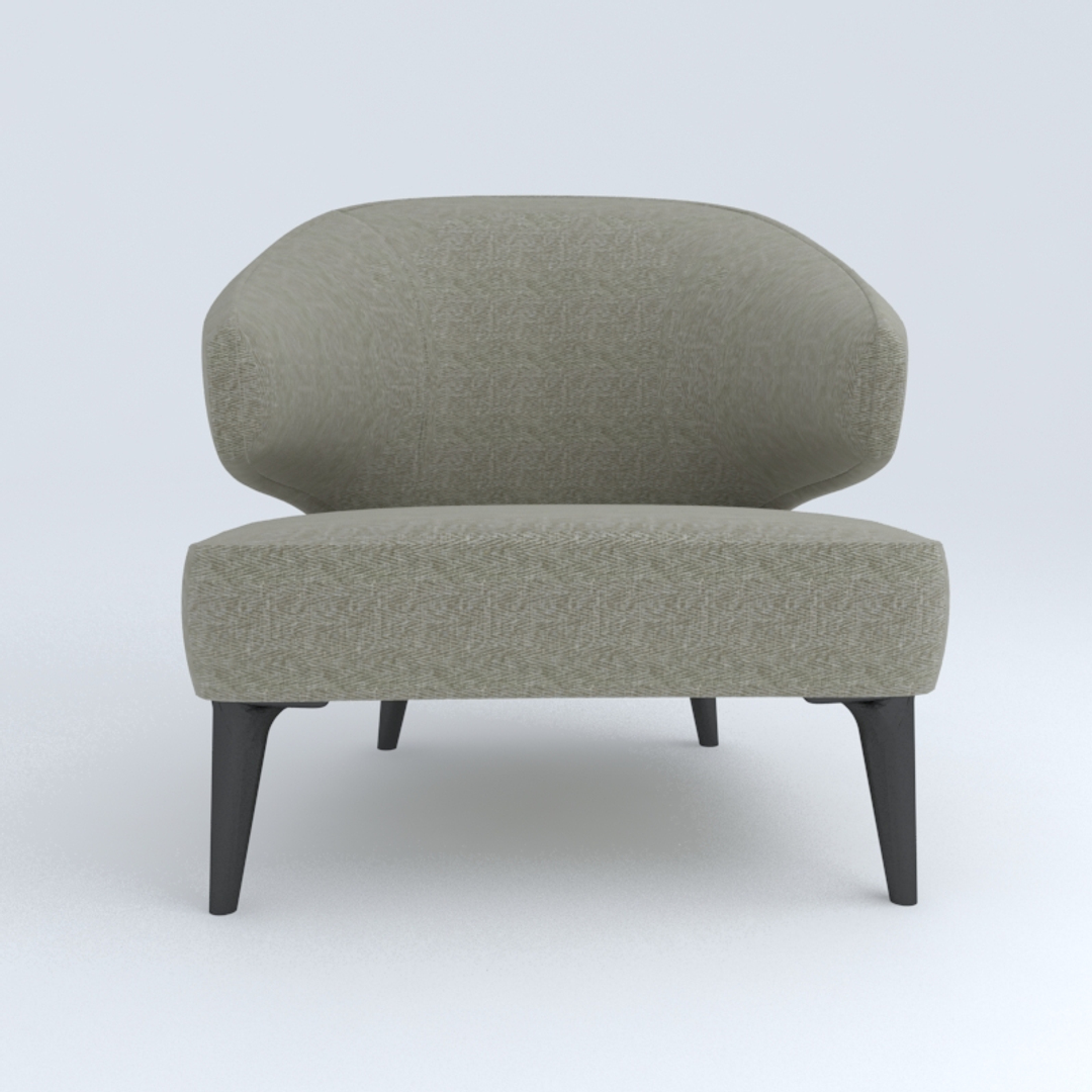 Minotti Aston Armchair 3D Model - TurboSquid 1230269