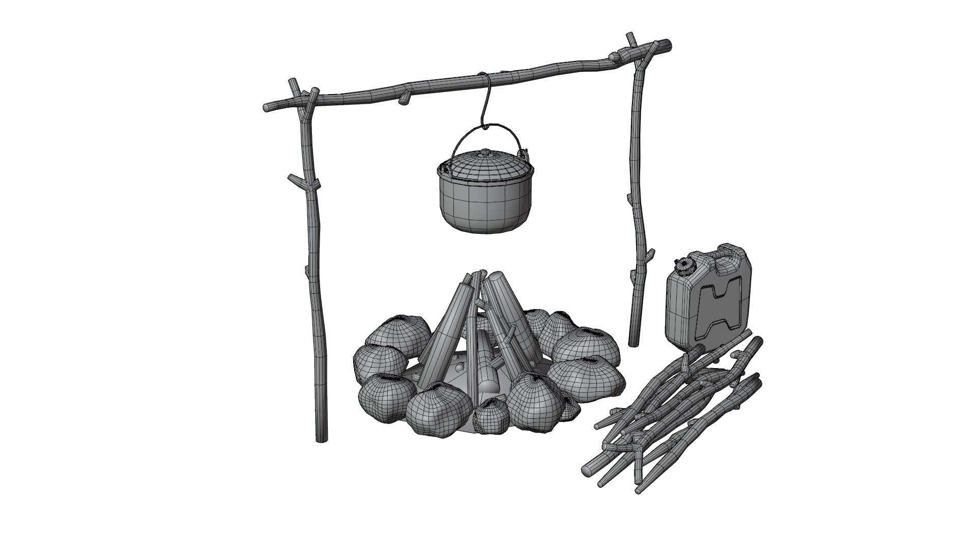 3D Camping Pack - TurboSquid 1886754
