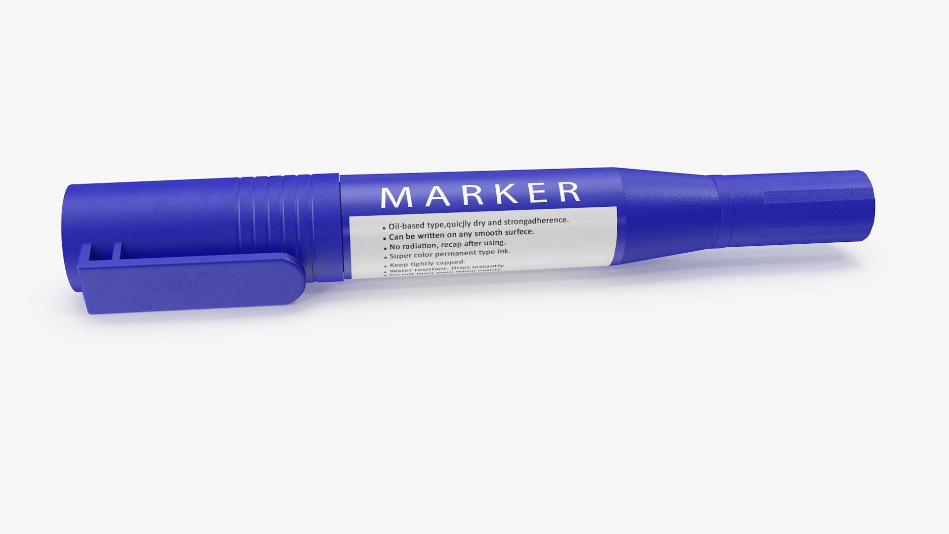 Double-Ended Marker Blue 3D Model - TurboSquid 1950839