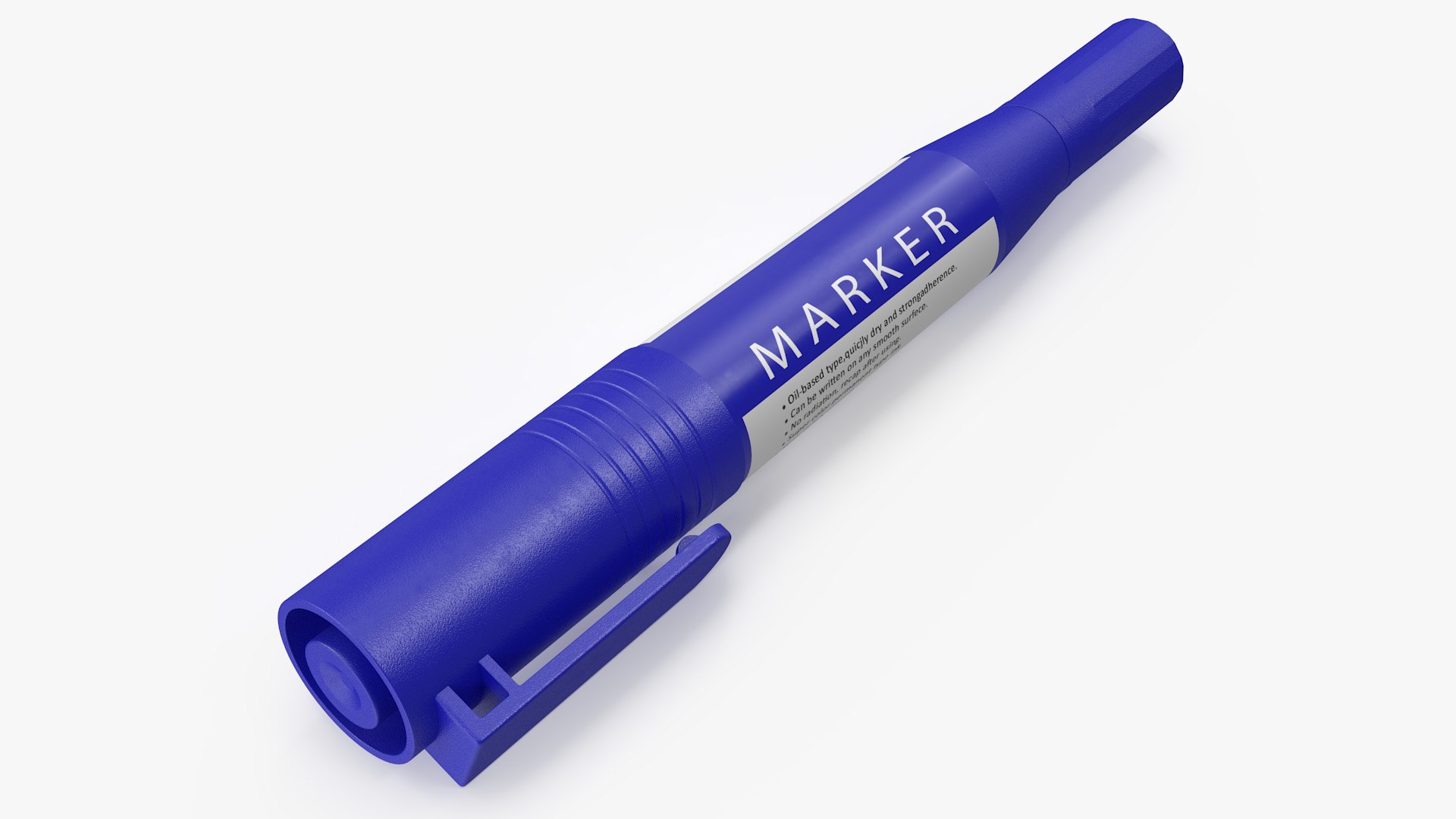 Double-Ended Marker Blue 3D model - TurboSquid 1950839