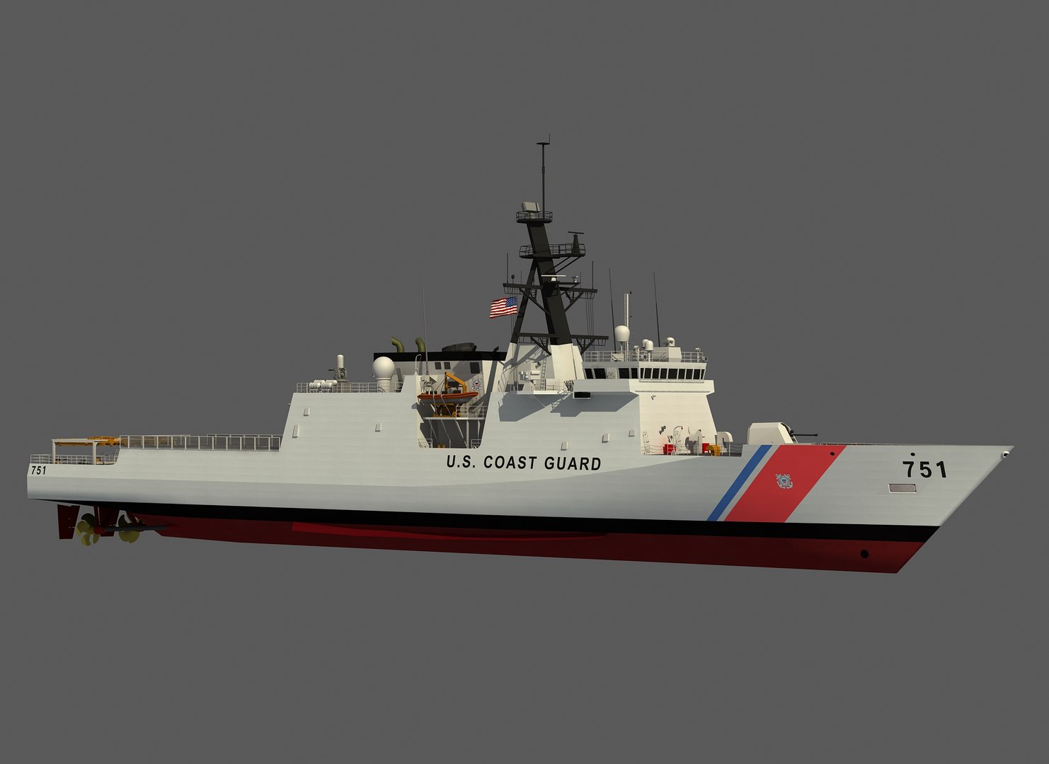 3D USCGC WAESCHE - LEGEND CLASS US CUTTER-COAST GUARD - TurboSquid 1965983