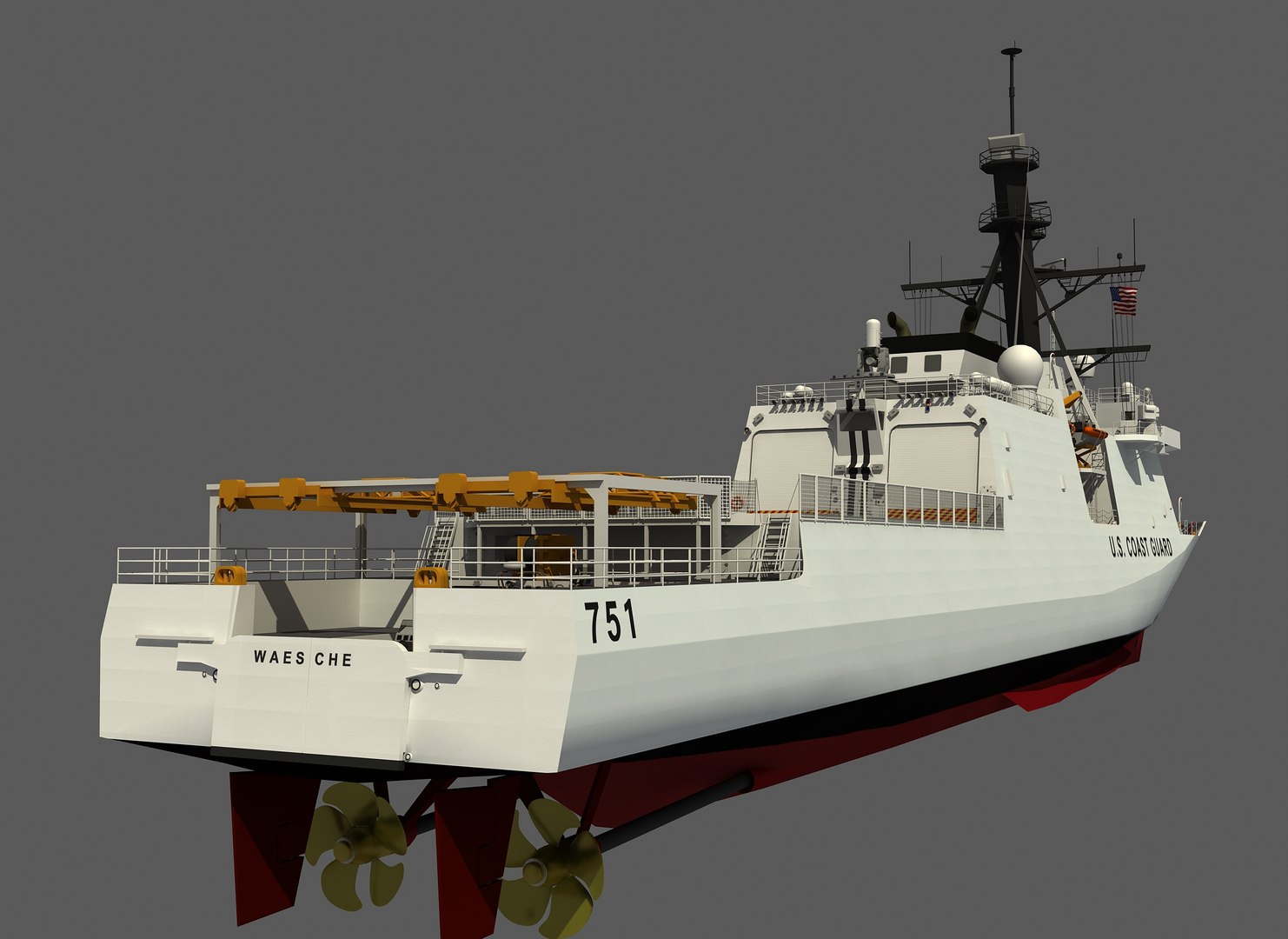 3D USCGC WAESCHE - LEGEND CLASS US CUTTER-COAST GUARD - TurboSquid 1965983