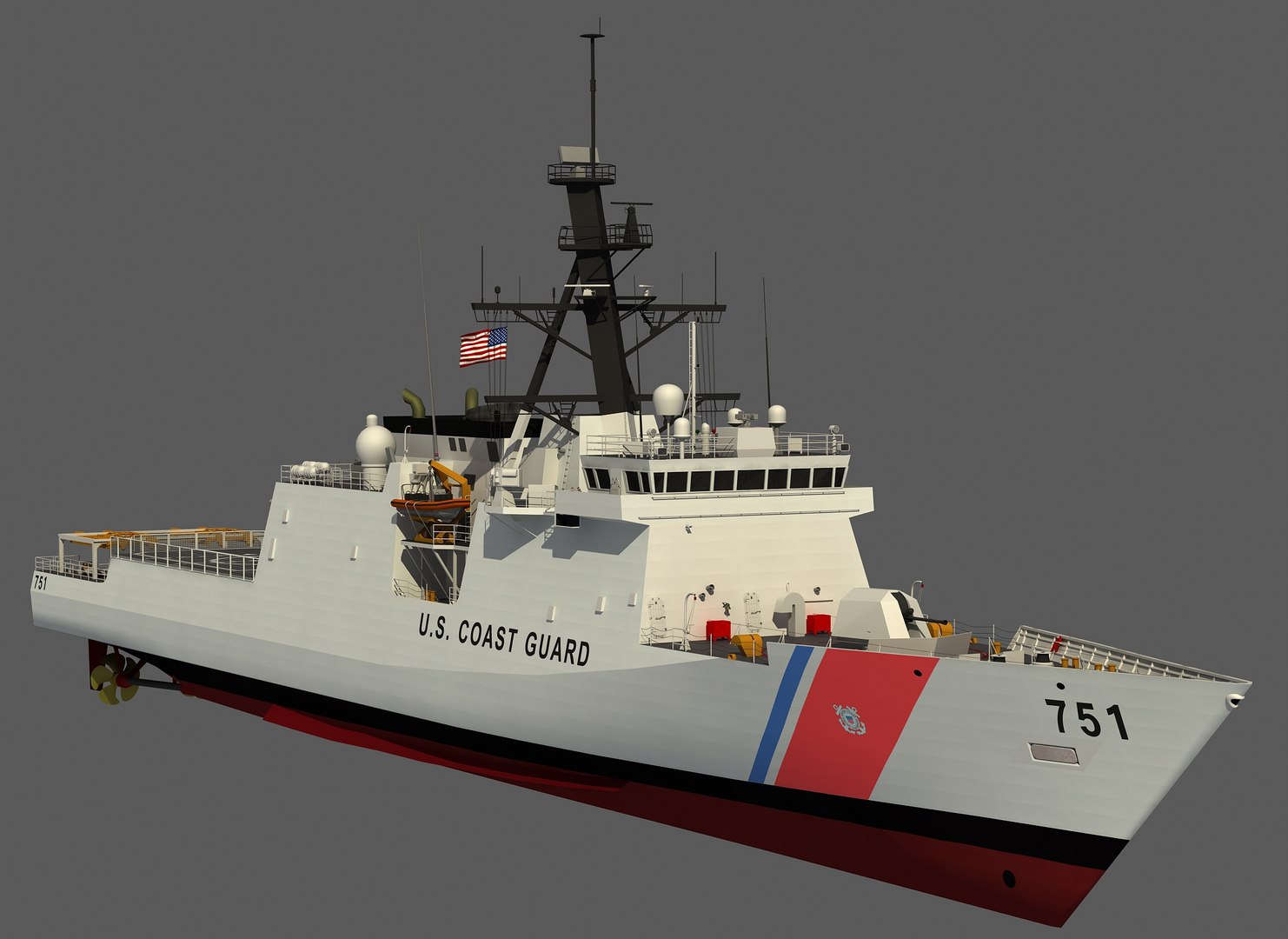 3D USCGC WAESCHE - LEGEND CLASS US CUTTER-COAST GUARD - TurboSquid 1965983
