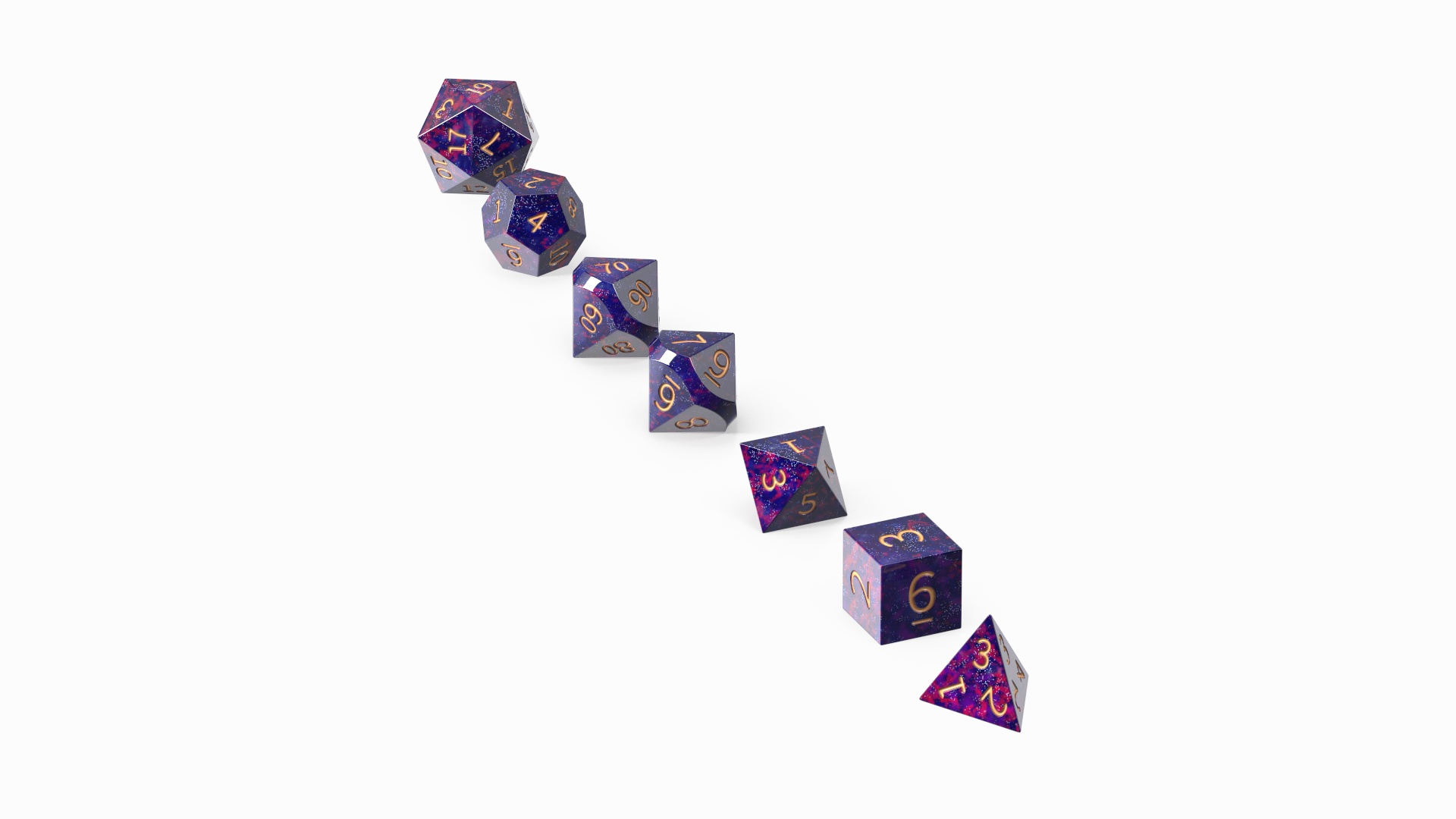 Polyhedral DND Dice Set Space Color 3D - TurboSquid 2139385
