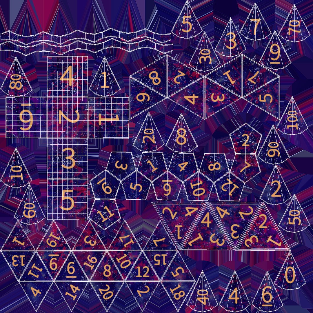 Polyhedral DND Dice Set Space Color 3D - TurboSquid 2139385