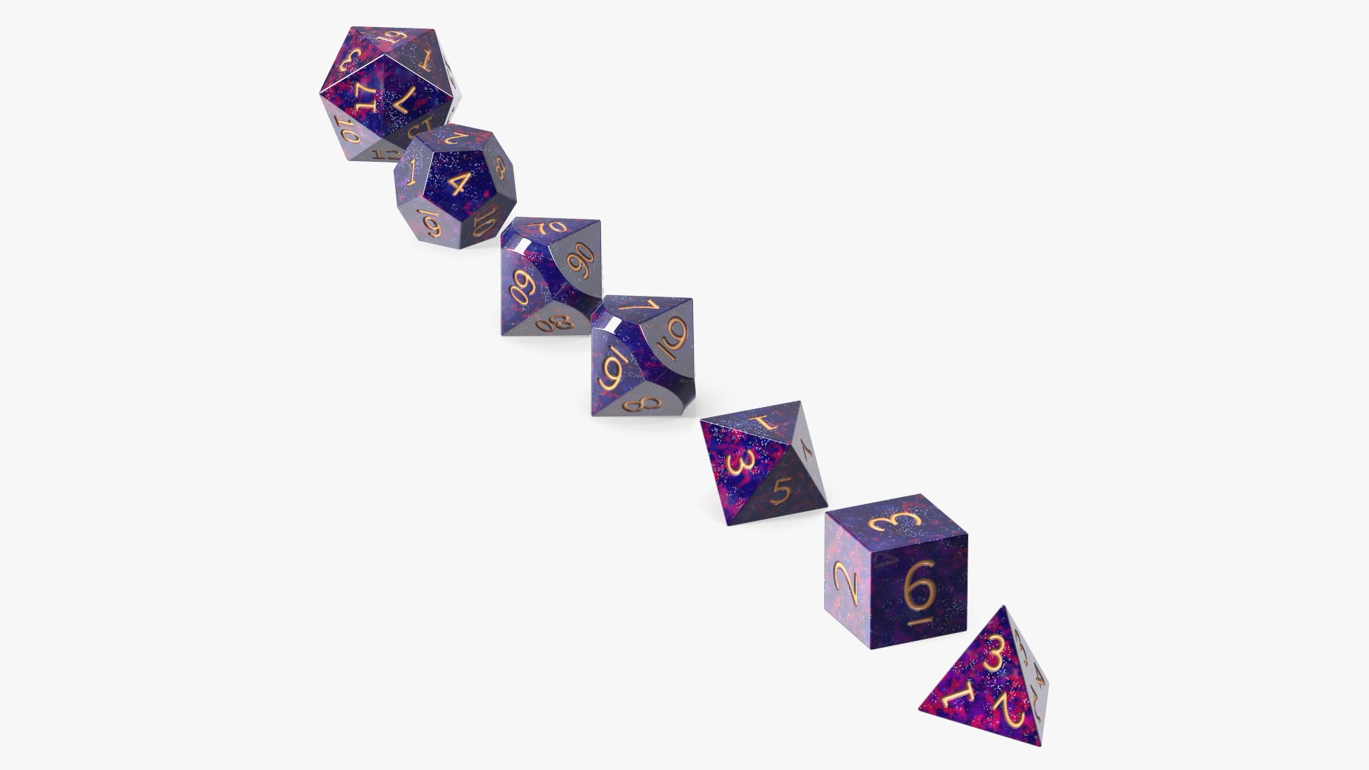 Polyhedral DND Dice Set Space Color 3D - TurboSquid 2139385