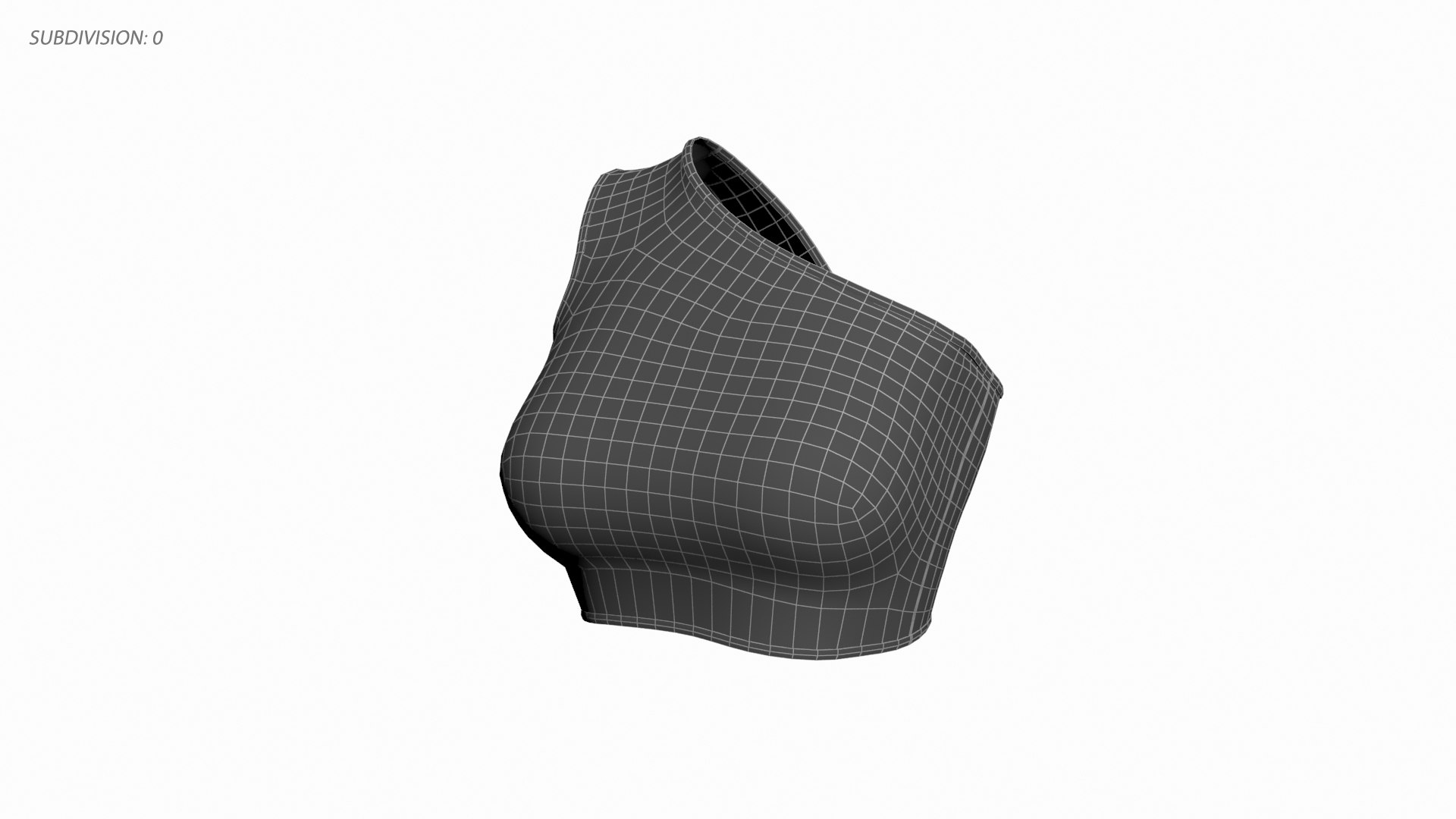 3D Model Single Shoulder Crop Top - TurboSquid 2181141