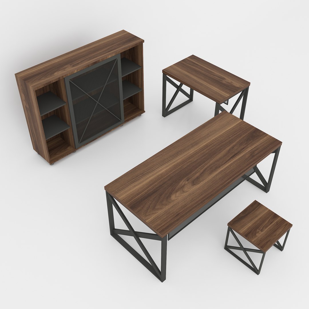 X Executive Table 3D Model - TurboSquid 1733449