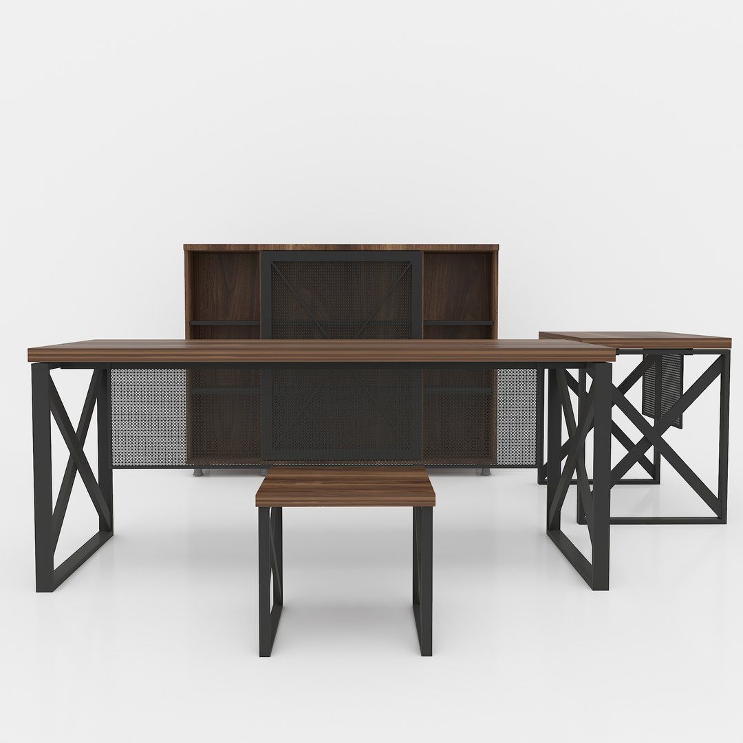 X Executive Table 3D Model - TurboSquid 1733449