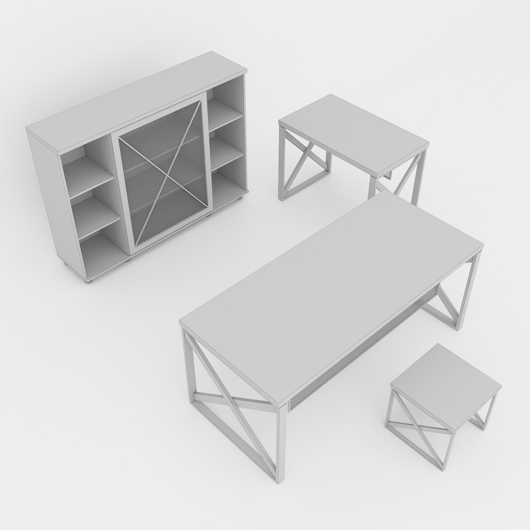 X Executive Table 3D Model - TurboSquid 1733449