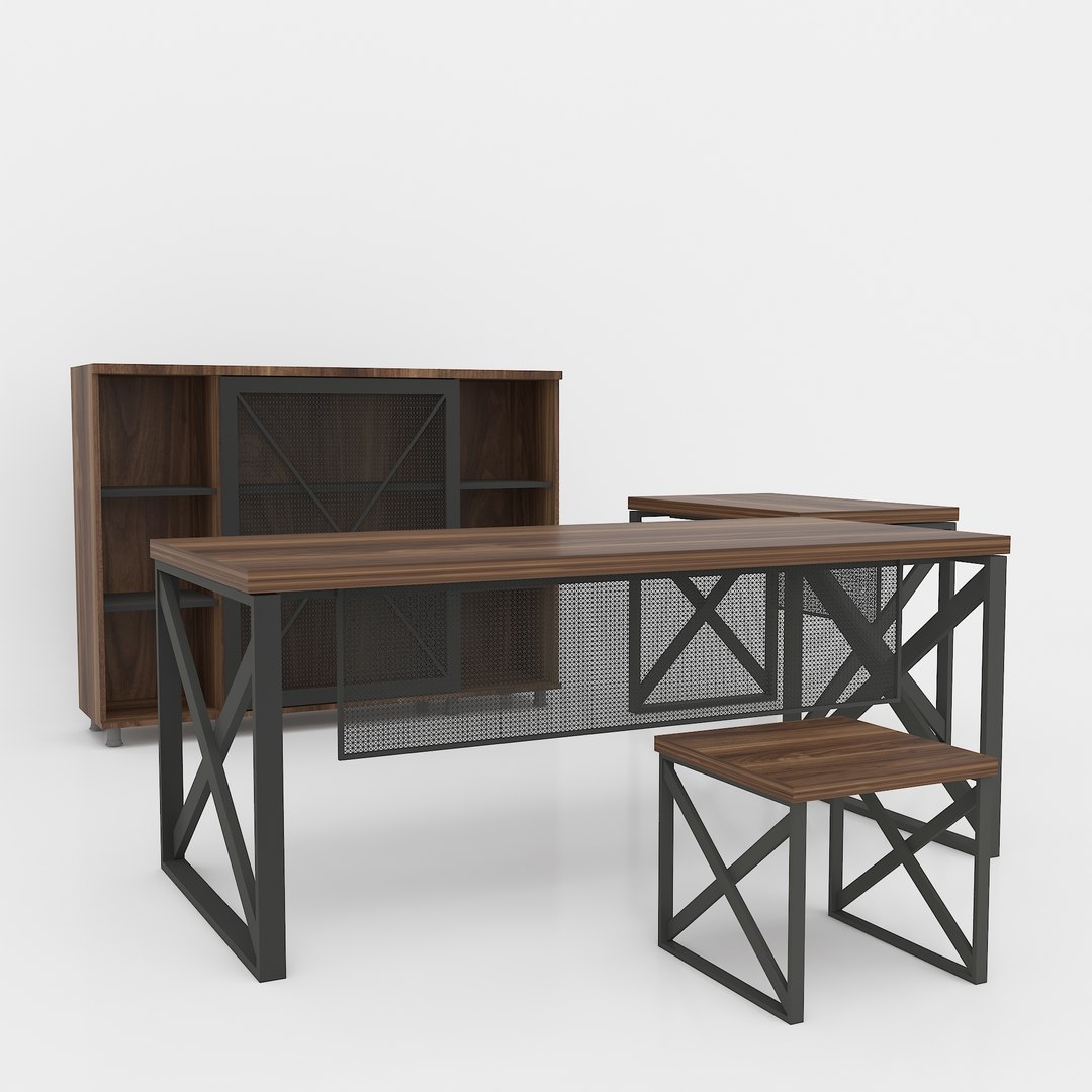 X Executive Table 3D Model - TurboSquid 1733449