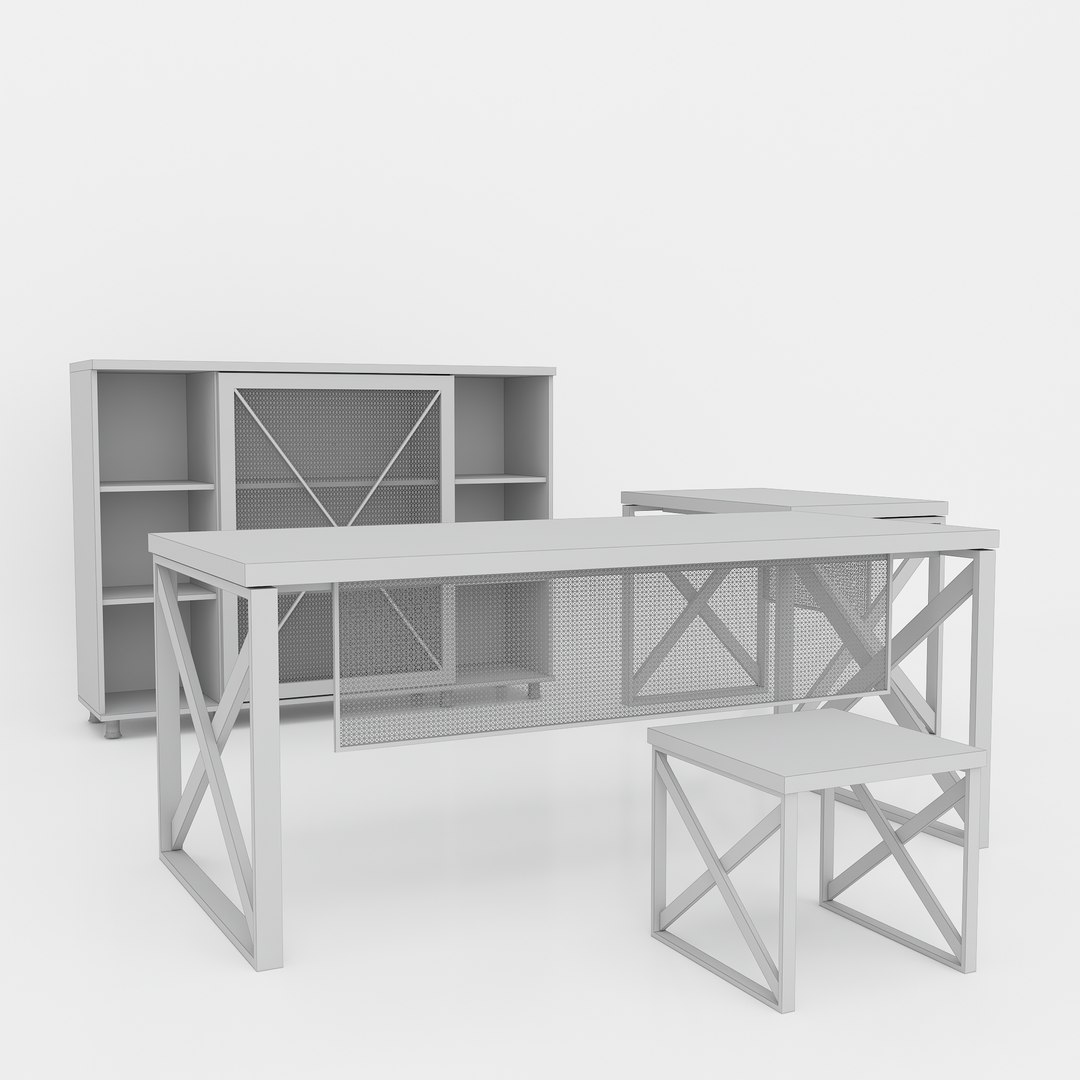 X Executive Table 3D Model - TurboSquid 1733449