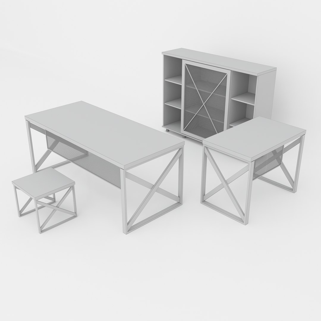 X Executive Table 3D Model - TurboSquid 1733449