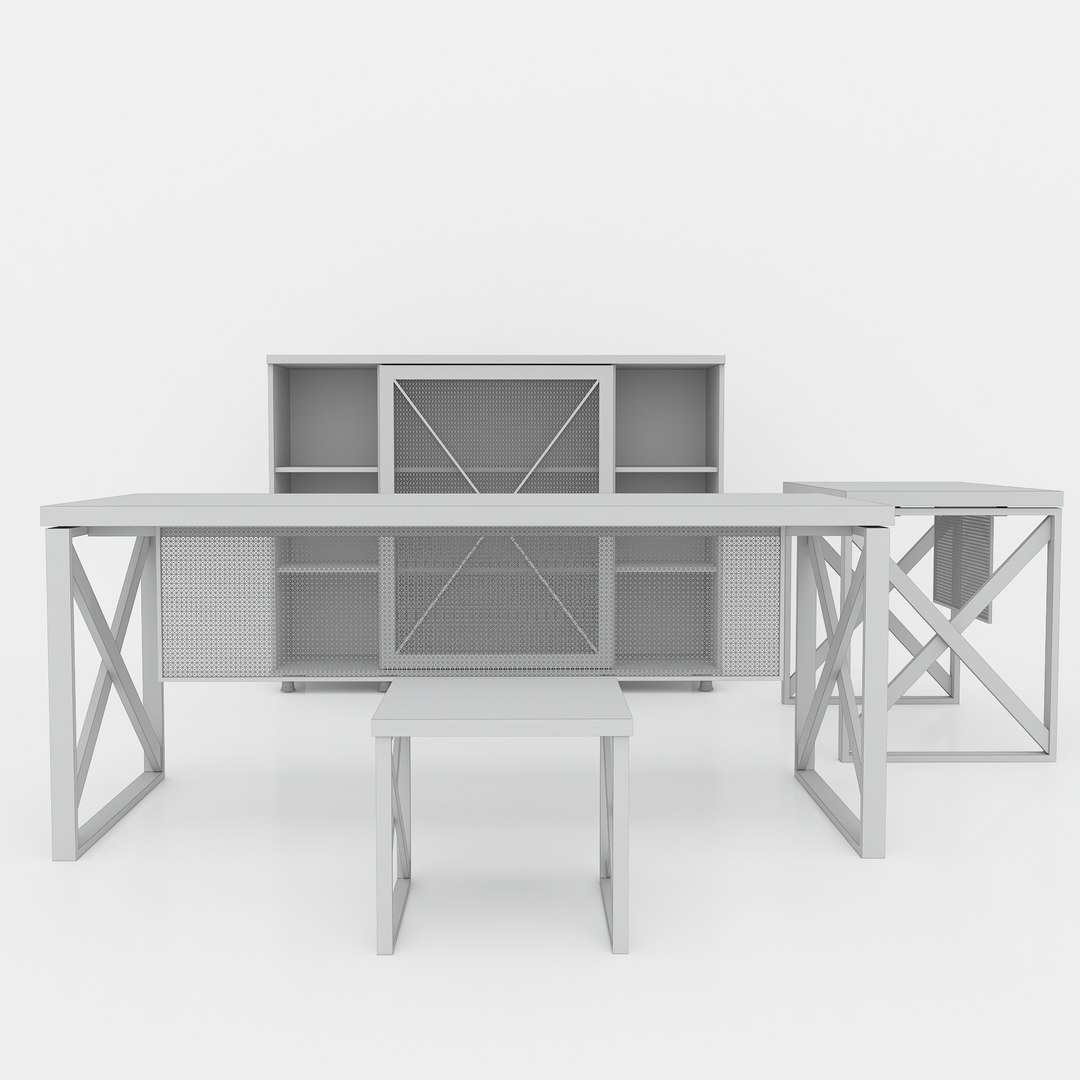 X Executive Table 3D Model - TurboSquid 1733449