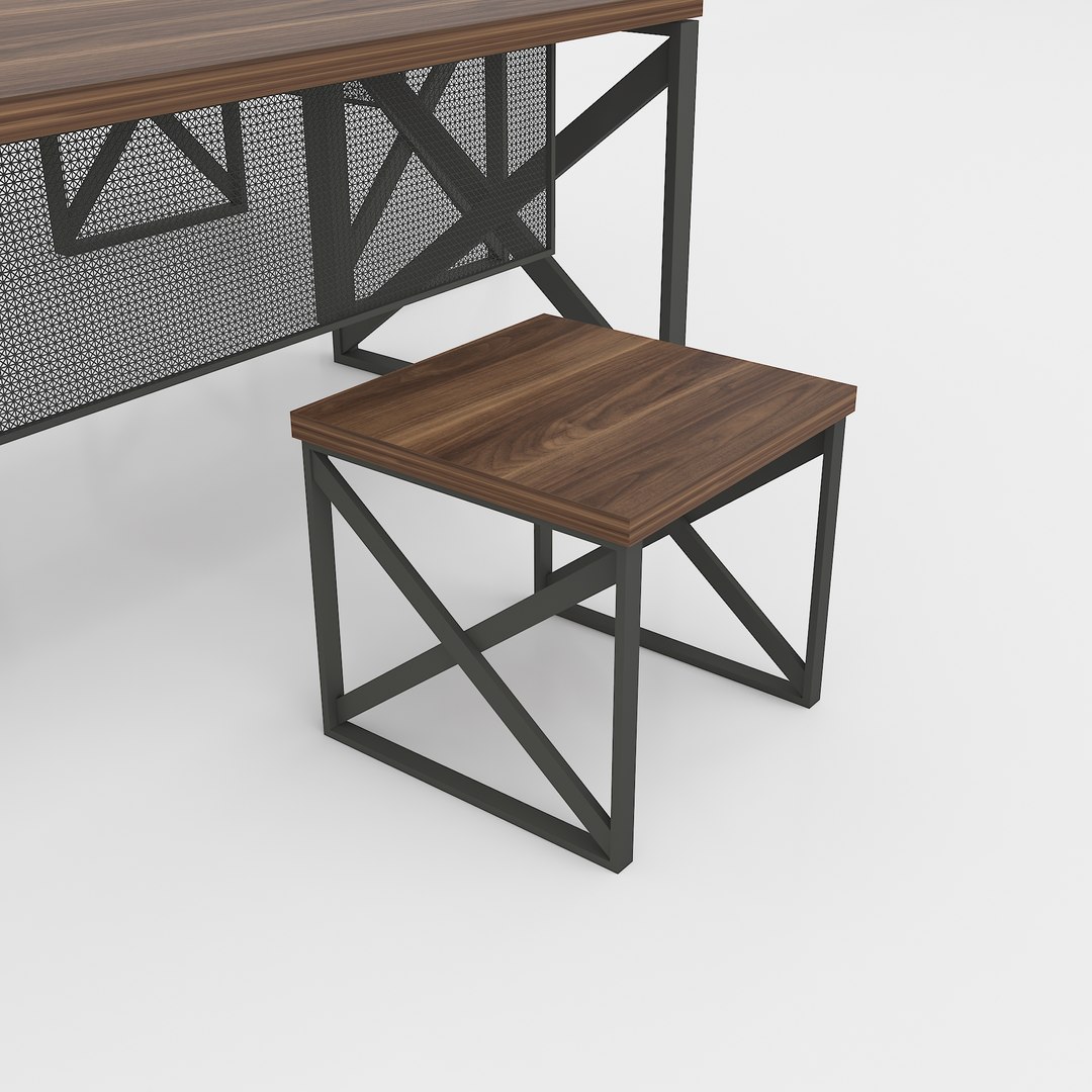 X Executive Table 3D Model - TurboSquid 1733449