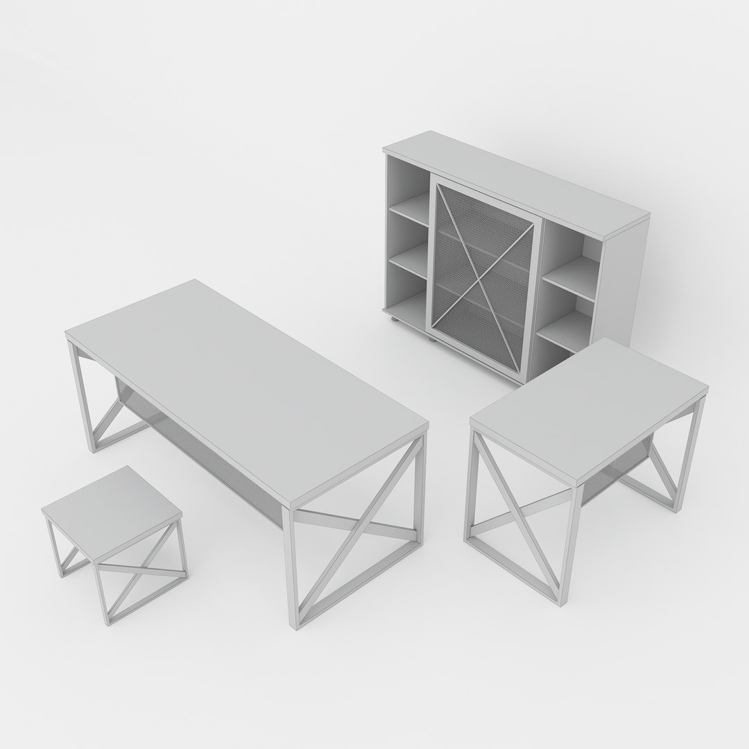 X Executive Table 3D Model - TurboSquid 1733449