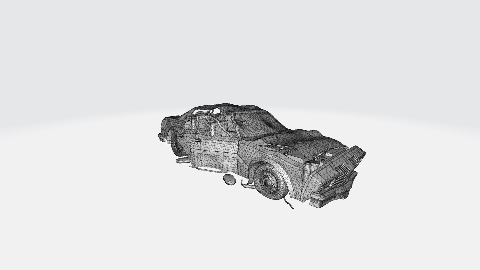 3D model wrecked car - TurboSquid 1491092