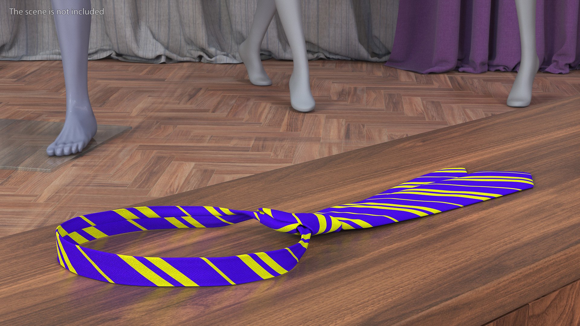 Striped Necktie Accessory 3D Model - TurboSquid 2199760