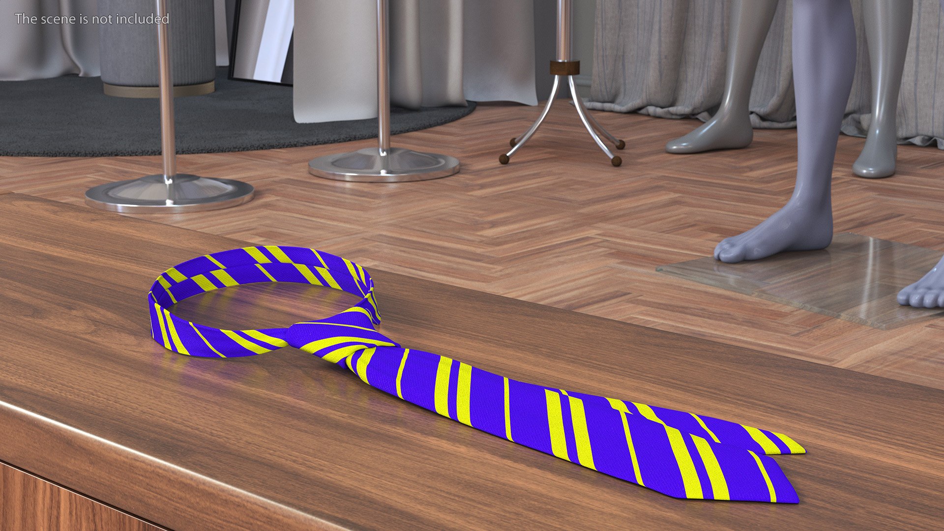 Striped Necktie Accessory 3D Model - TurboSquid 2199760