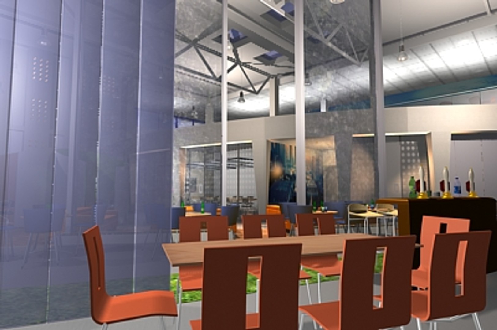 Interior Office Set 3d Model