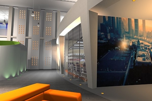 interior office set 3d model