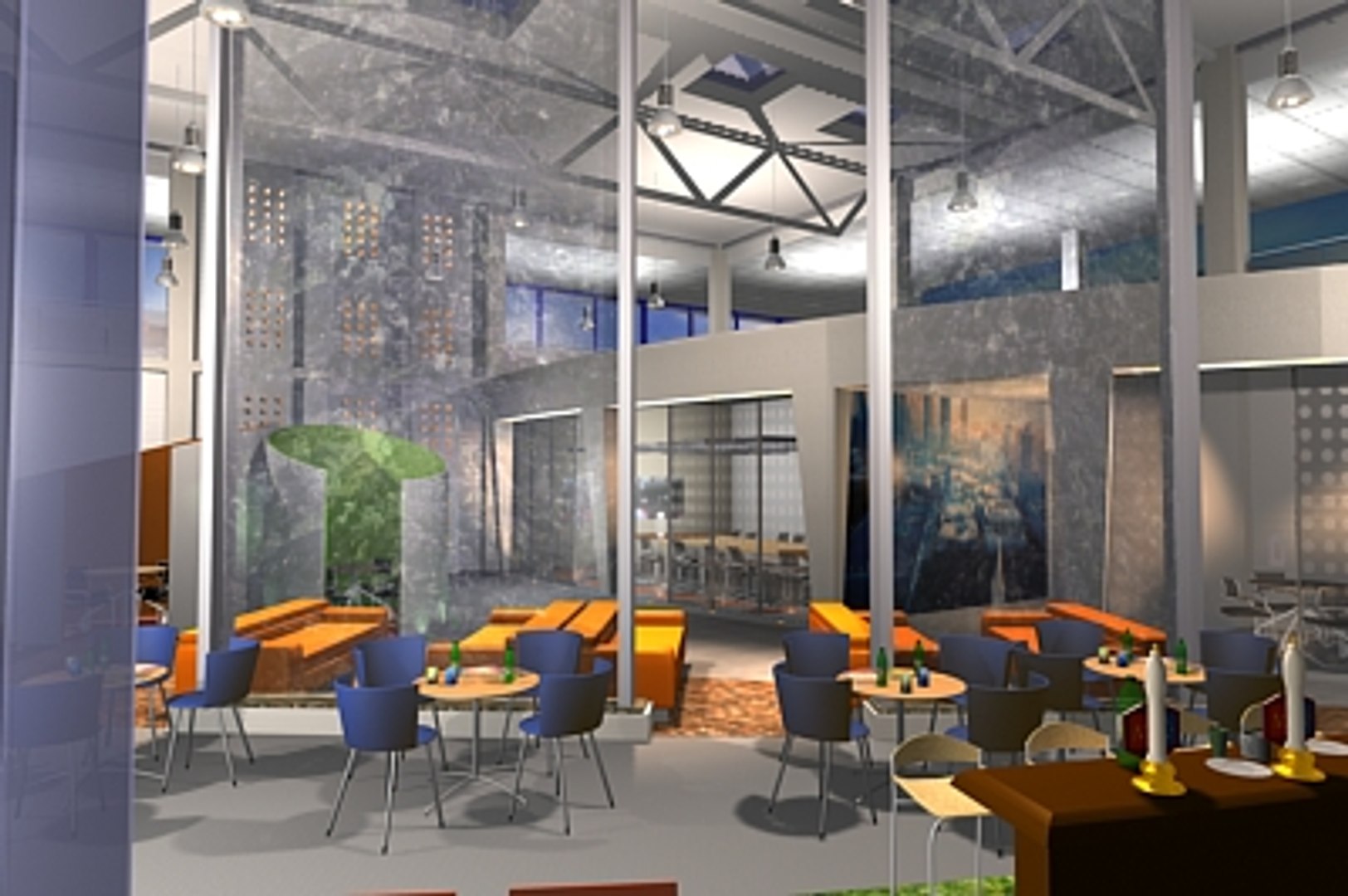 Interior Office Set 3d Model