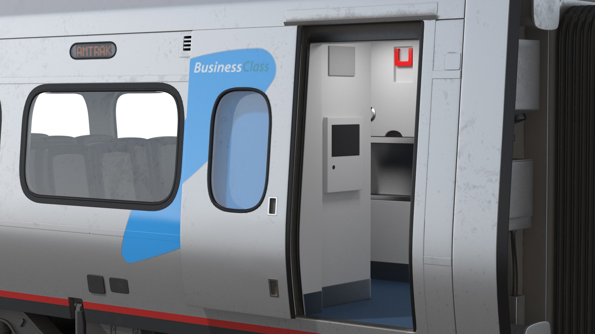 Amtrak acela express train 3D model - TurboSquid 1444168