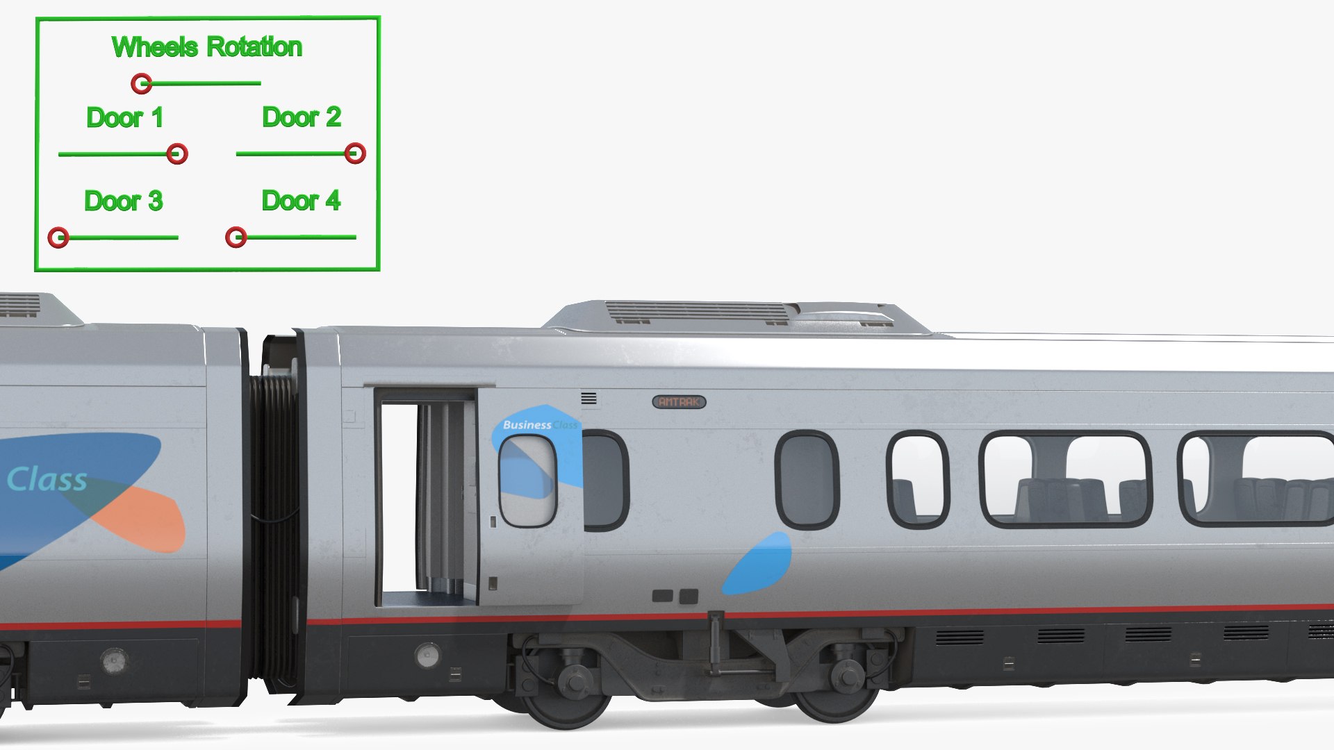 Amtrak acela express train 3D model - TurboSquid 1444168