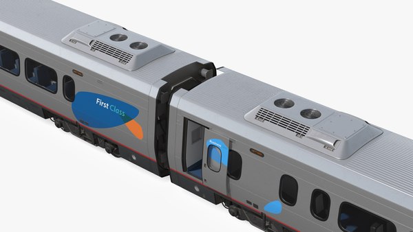 Amtrak acela express train 3D model - TurboSquid 1444168