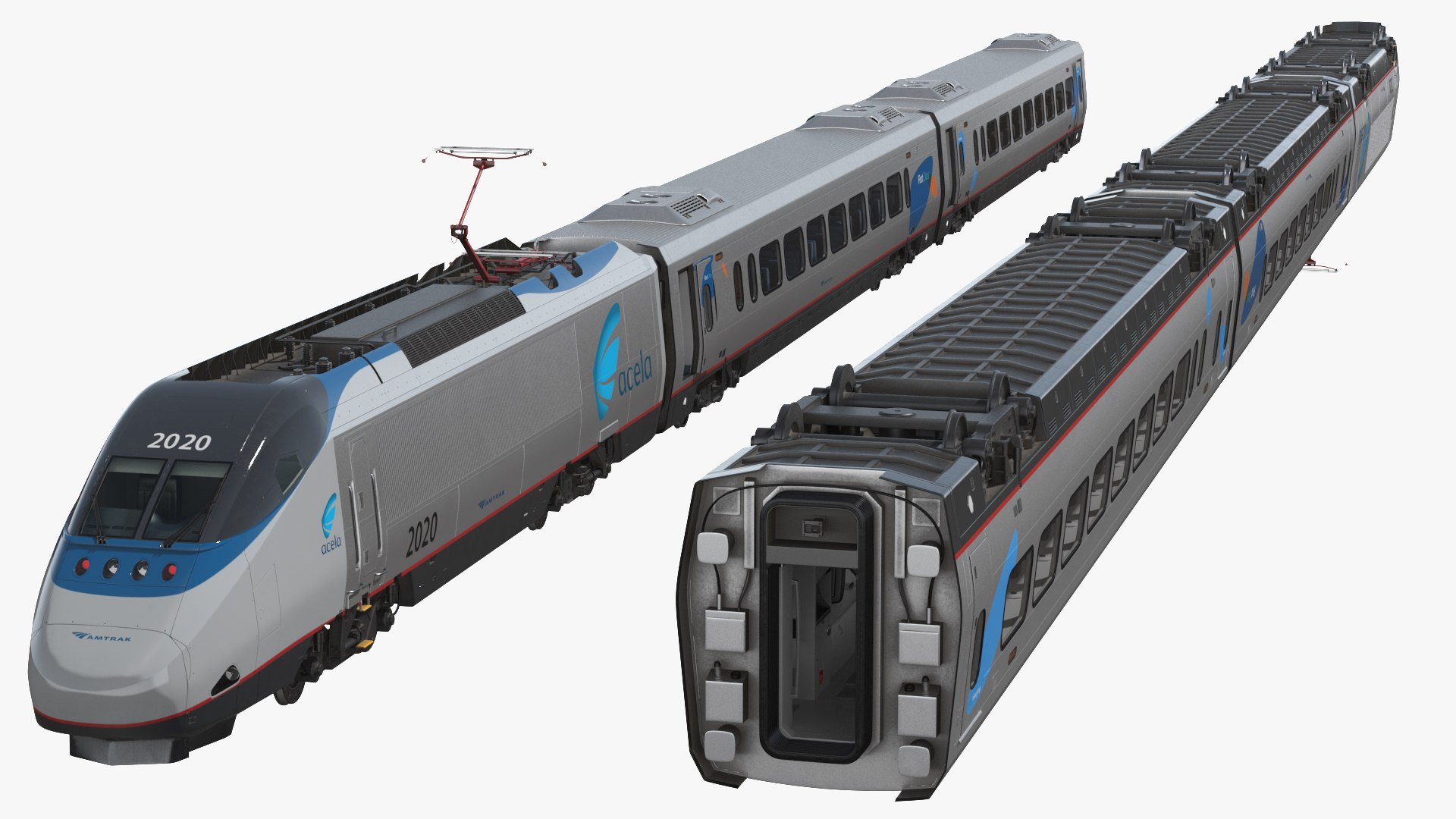 Amtrak Acela Express Train 3D Model - TurboSquid 1444168
