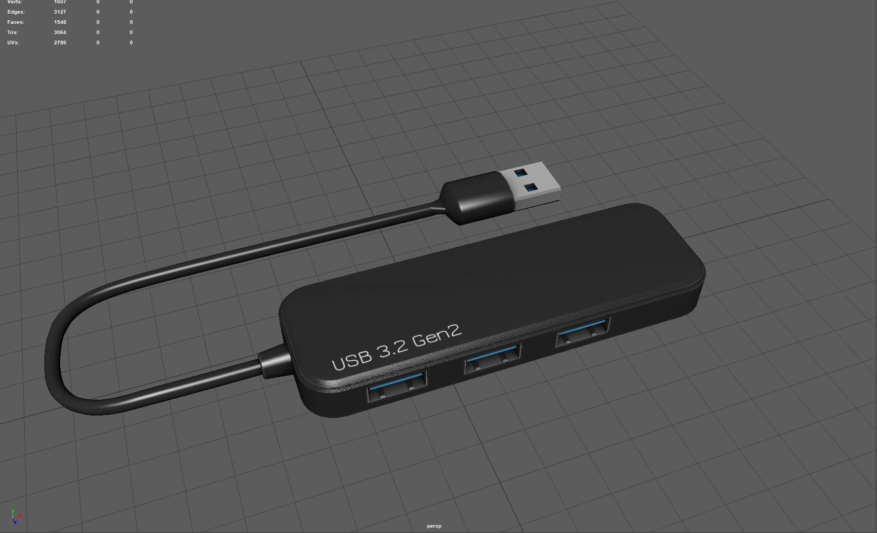 Hub Usb 3D Model - TurboSquid 2106310