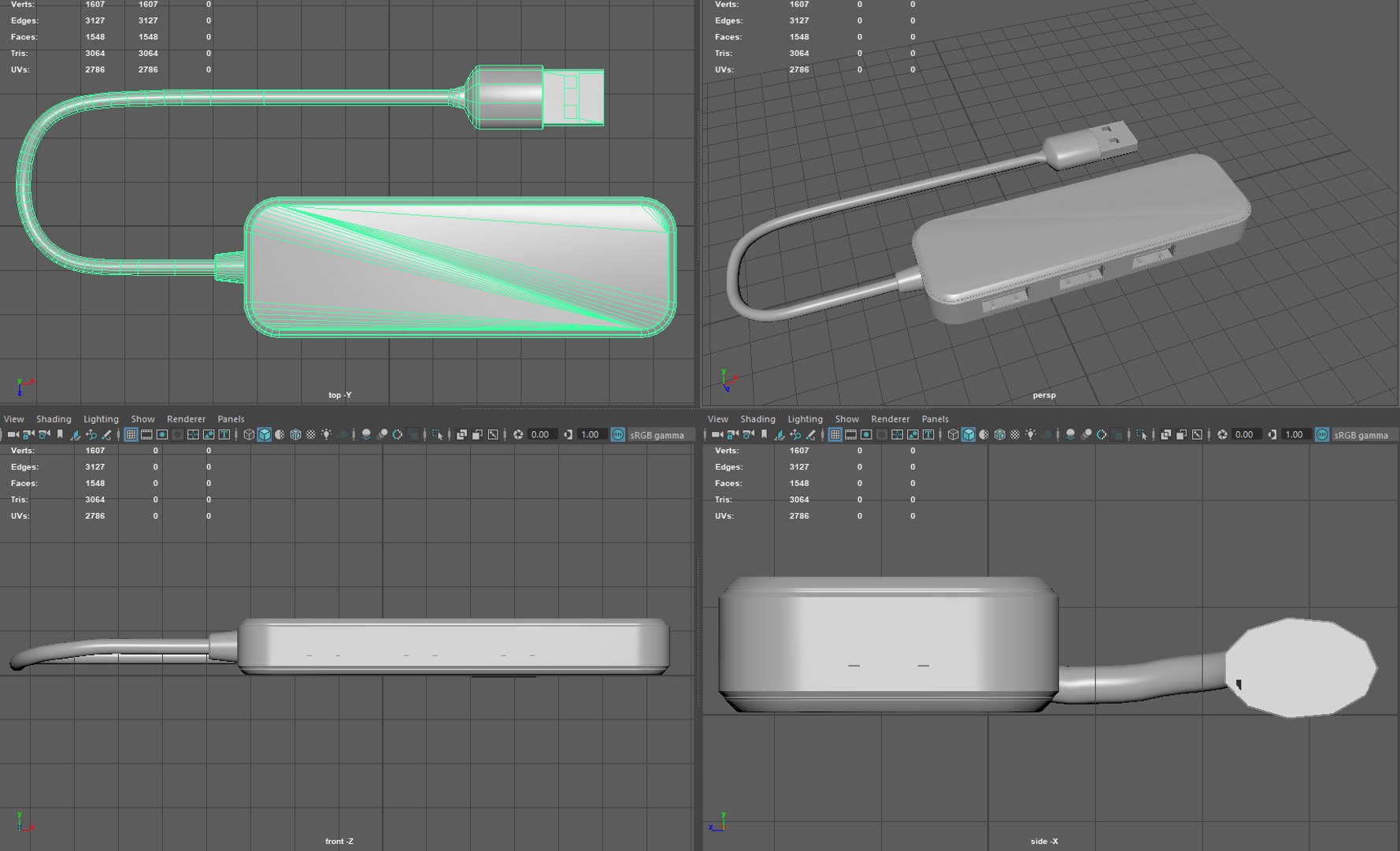 Hub Usb 3D Model - TurboSquid 2106310