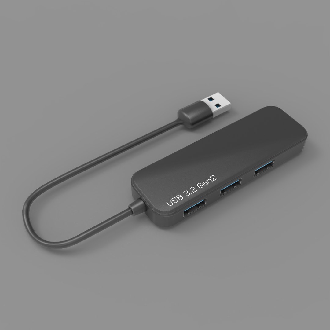 Hub Usb 3D Model - TurboSquid 2106310