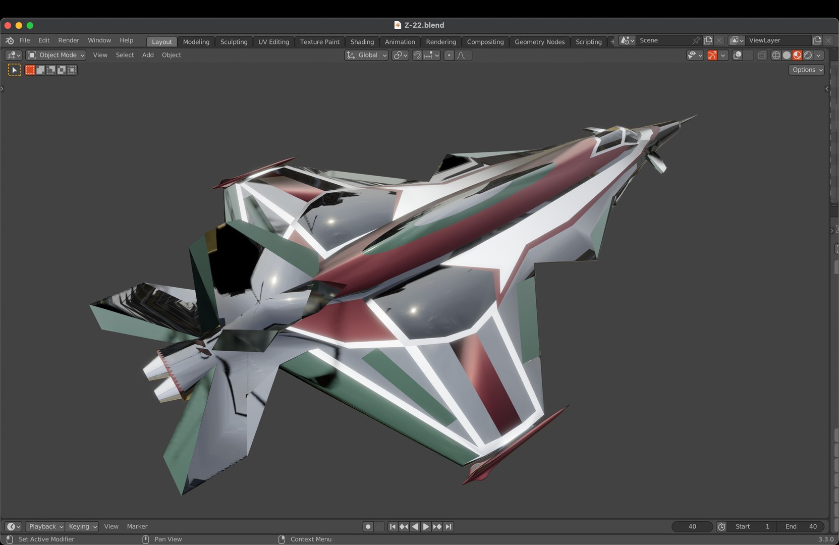 Fighter Jet Concept 3D Model - TurboSquid 2317102
