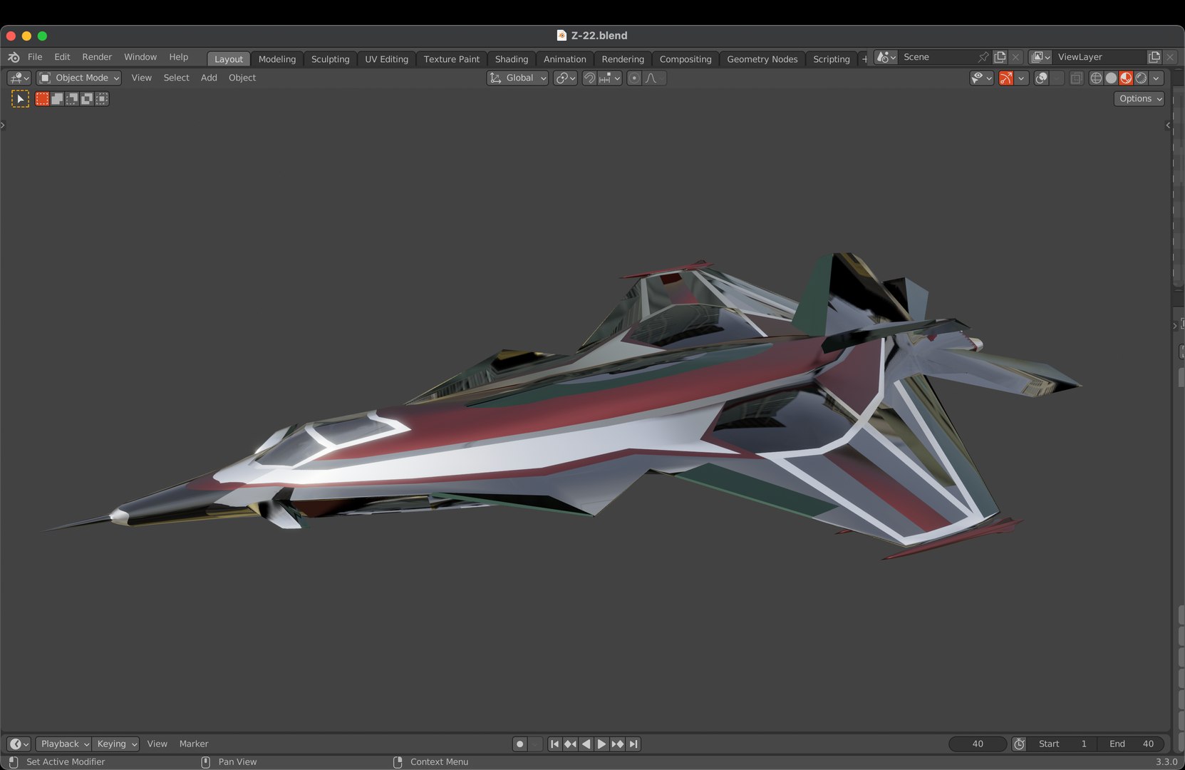 Fighter Jet Concept 3D Model - TurboSquid 2317102