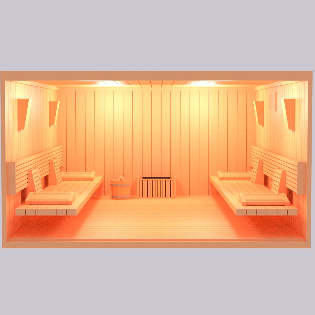3D Cartoon Sauna Room Interior Model - TurboSquid 2018816