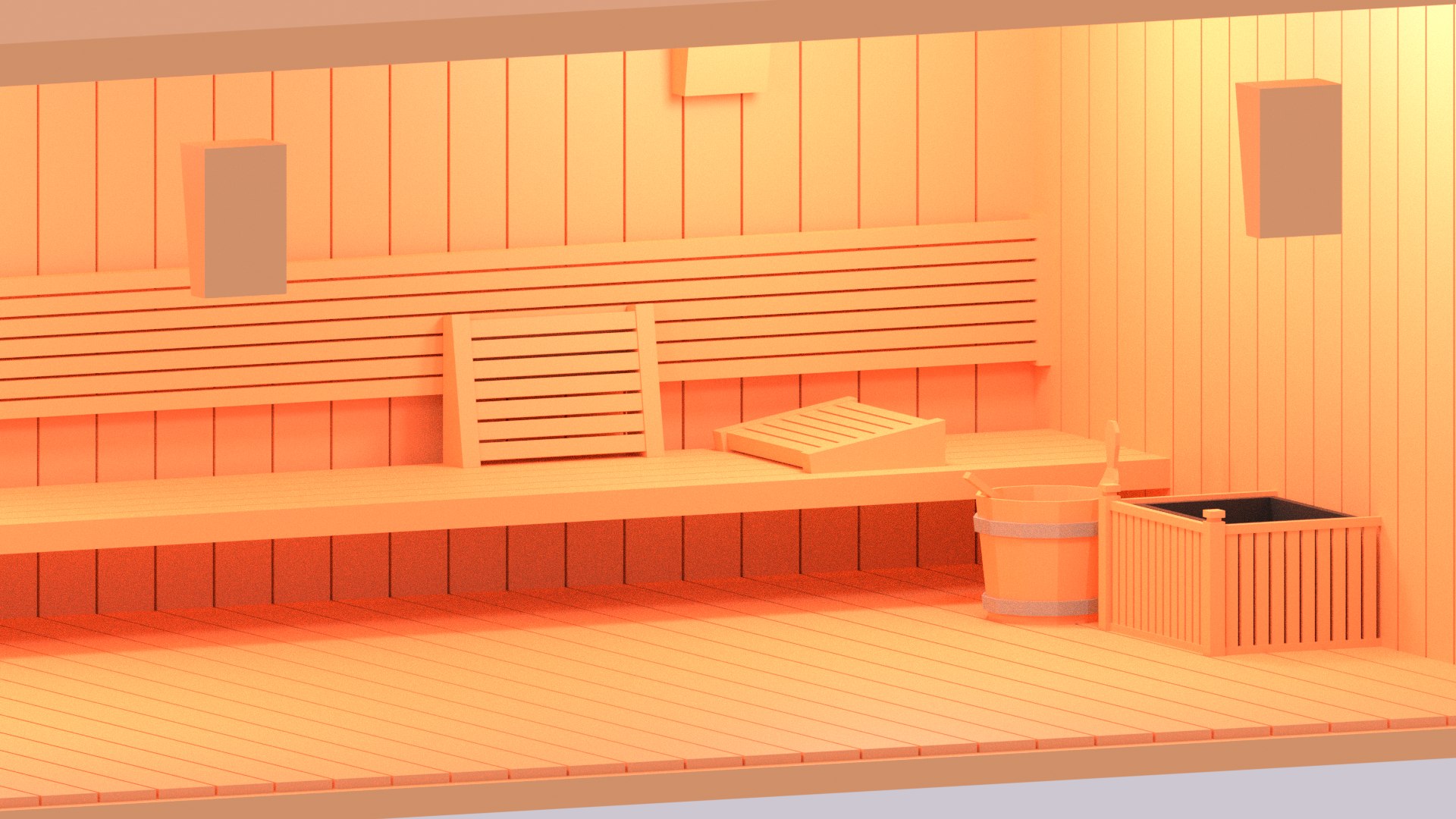 3D Cartoon Sauna Room Interior Model - TurboSquid 2018816