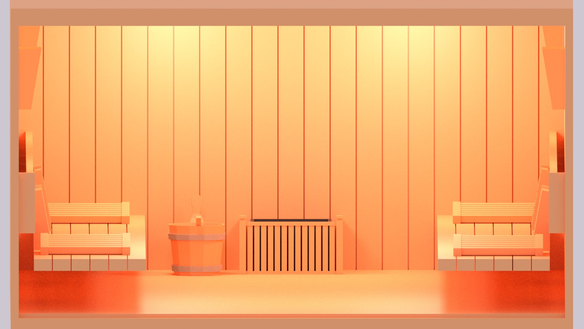 3D Cartoon Sauna Room Interior Model - TurboSquid 2018816