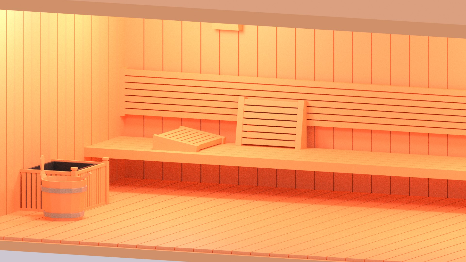 3D Cartoon Sauna Room Interior Model - TurboSquid 2018816