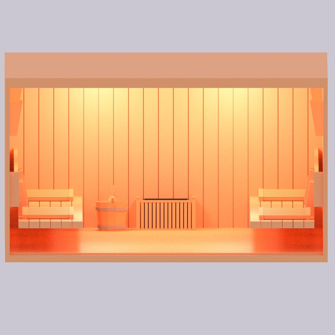 3D Cartoon Sauna Room Interior Model - TurboSquid 2018816