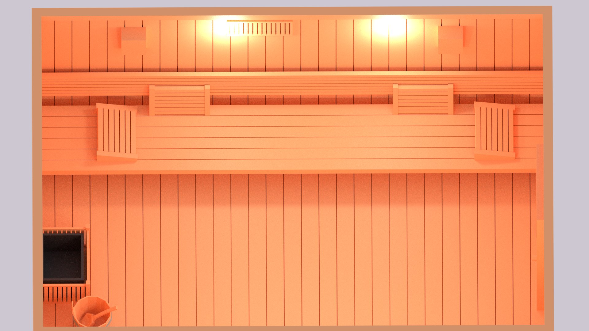 3D Cartoon Sauna Room Interior Model - TurboSquid 2018816