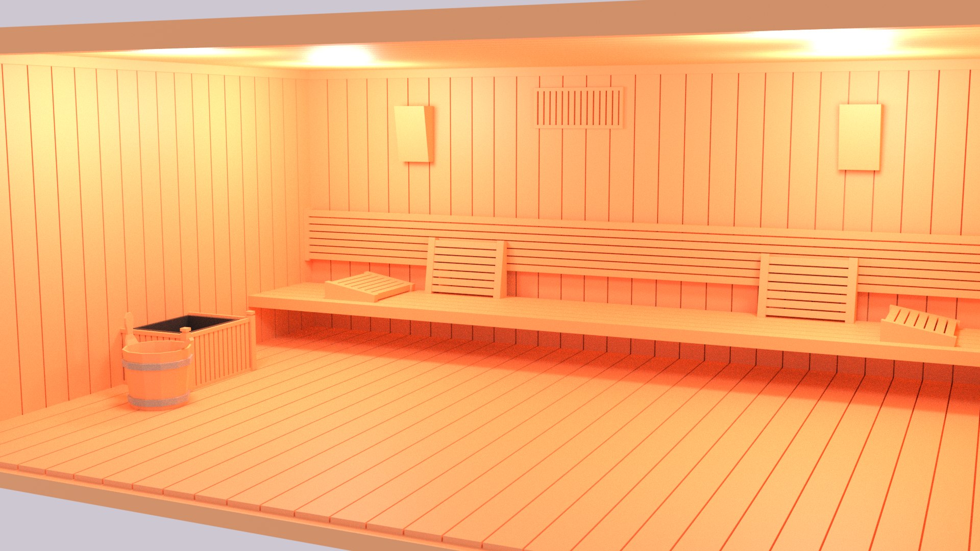 3D Cartoon Sauna Room Interior Model - TurboSquid 2018816